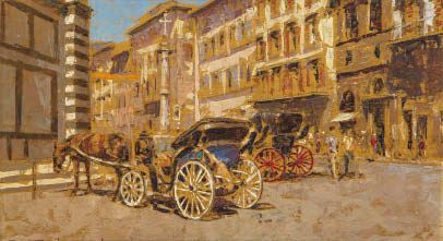 Carlo Capanni | Firenze carrozze in p.za s.giovanni | MutualArt