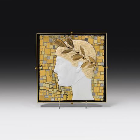 Leopold Forstner | Youth's head with laurel wreath (Circa 1912) | MutualArt