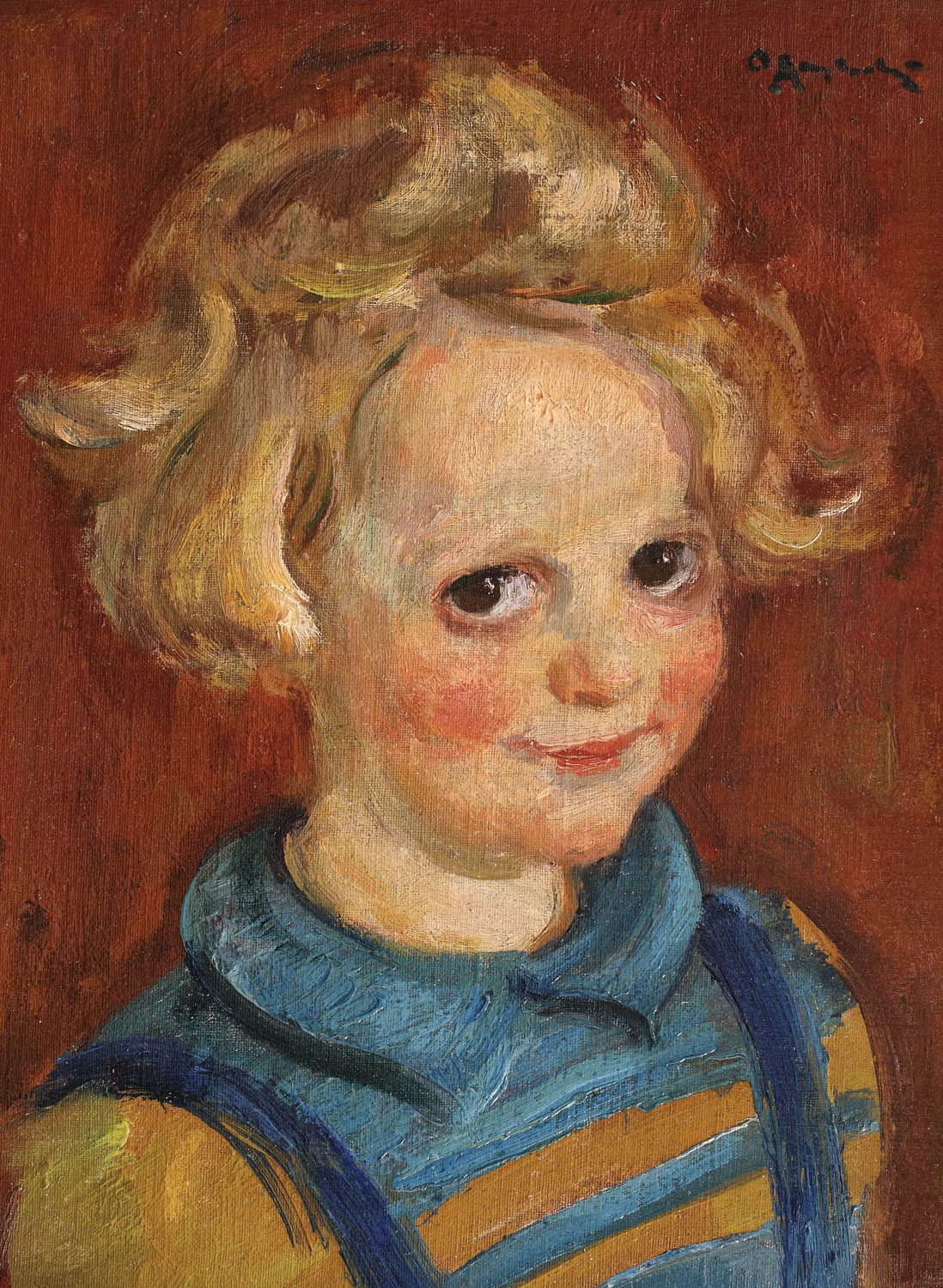 Octav Angheluţă | Portret de copil | MutualArt