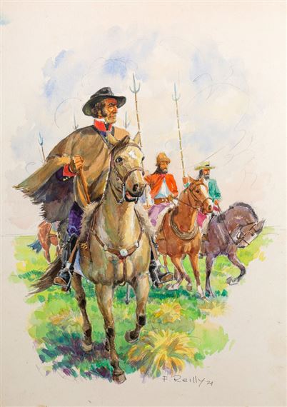 Federico Reilly | ARTIGAS Y LANCEROS (1974) | MutualArt