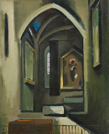 Franz Lerch | Church Interior (1944) | MutualArt