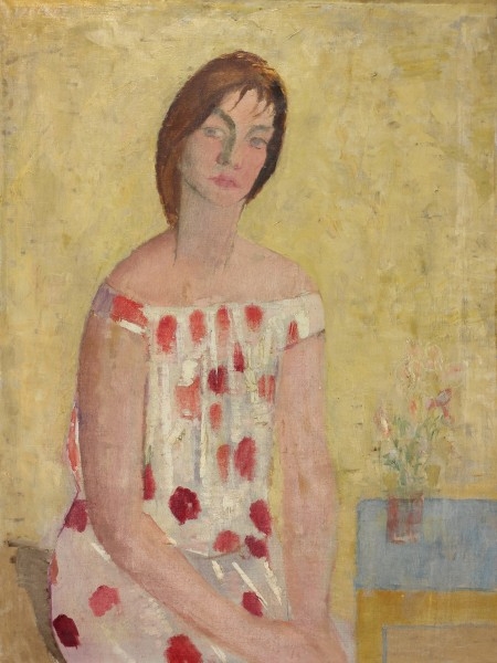 Josef Peca | Seated girl | MutualArt