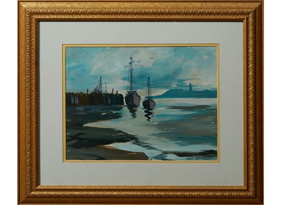Roma Burris Quartana | Boats at the Dock (20) | MutualArt