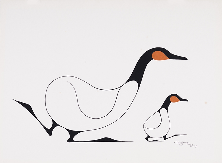 Benjamin Chee Chee | Two Geese Standing (1976) | MutualArt
