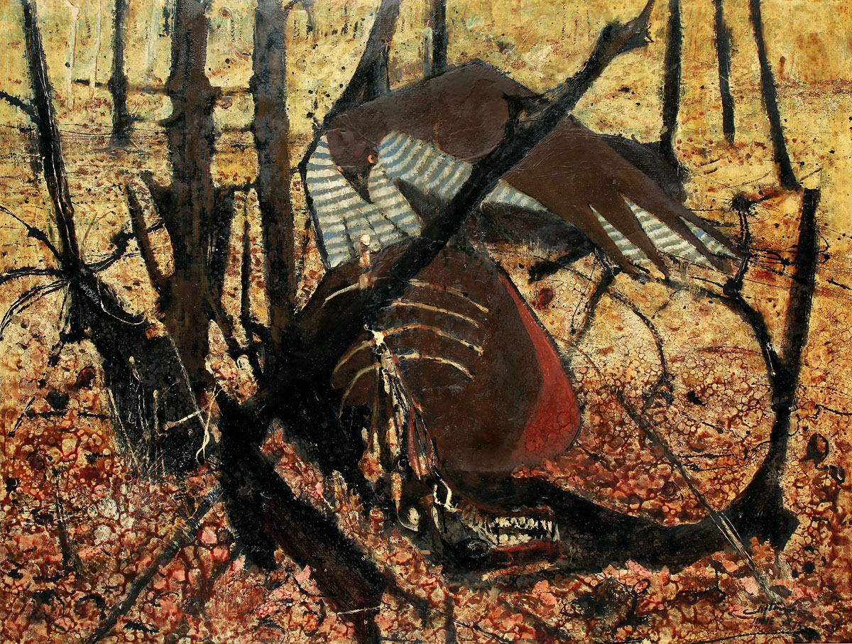 Clifton Pugh | Landscape with a Hawk (1973) | MutualArt
