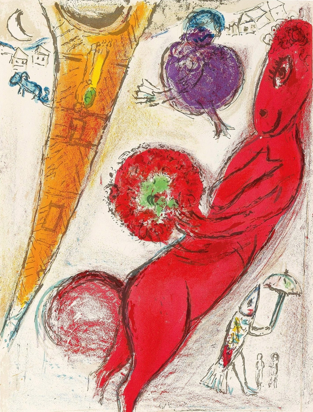 Marc Chagall | The Monsters of Notre Dame (1954) | MutualArt