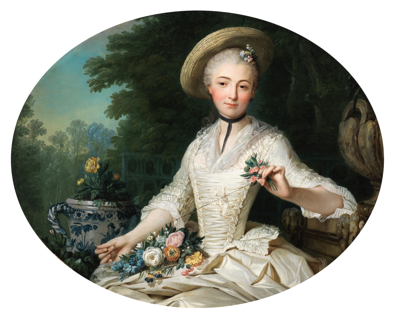 Francois-Hubert Drouais | Portrait of a lady | MutualArt