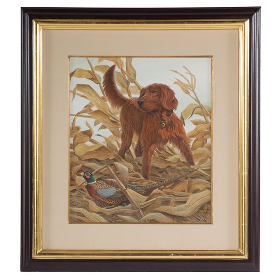 John Ruthven | Setter Approaching Pheasant | MutualArt