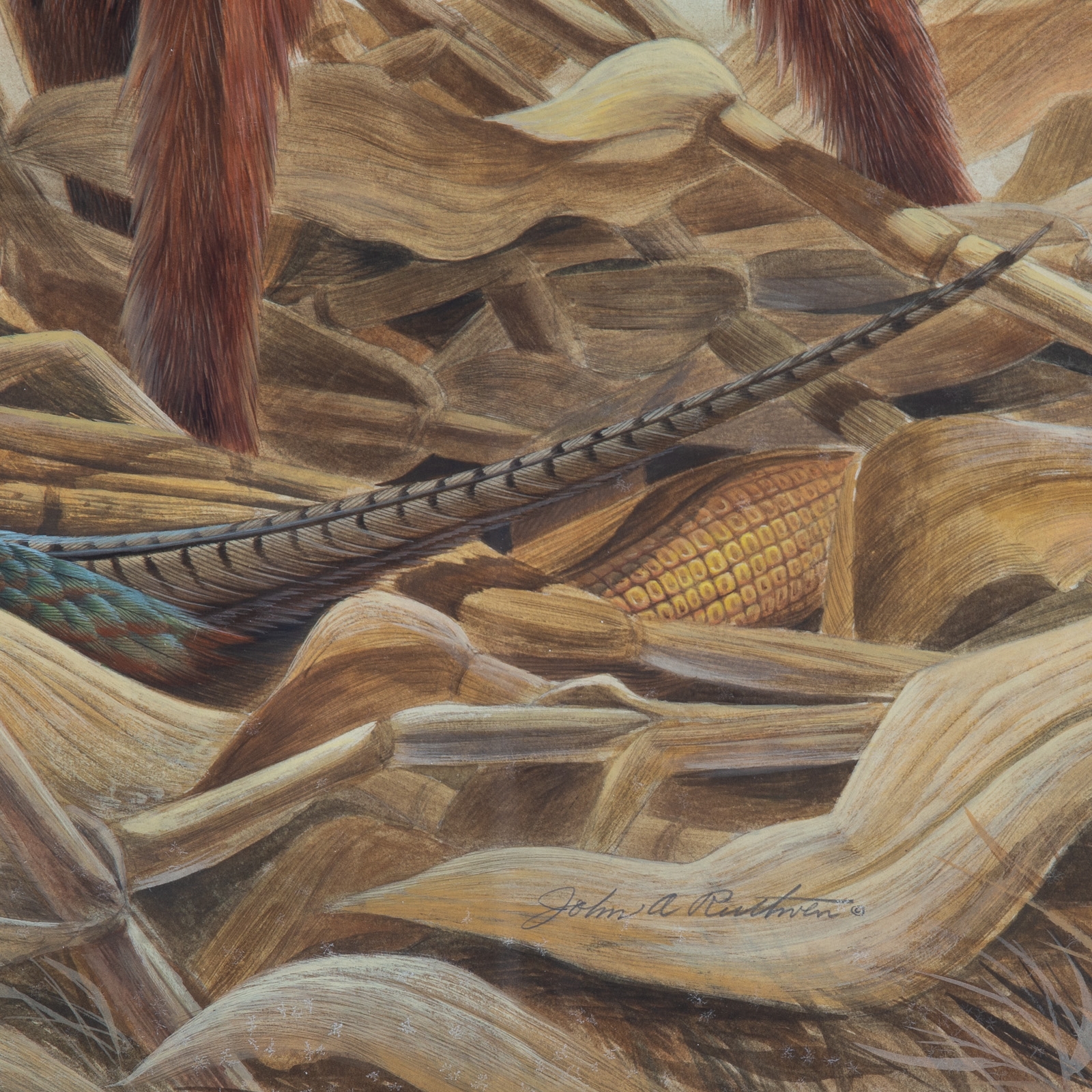 John Ruthven | Setter Approaching Pheasant | MutualArt