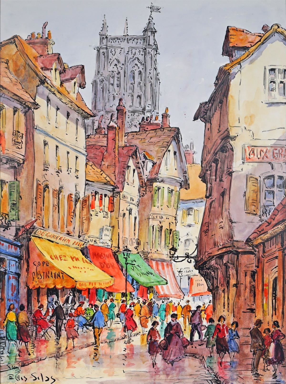 Ellis Silas | Paris Street Scene | MutualArt