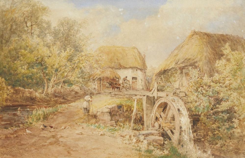 James George Philp | Figures by a watermill | MutualArt