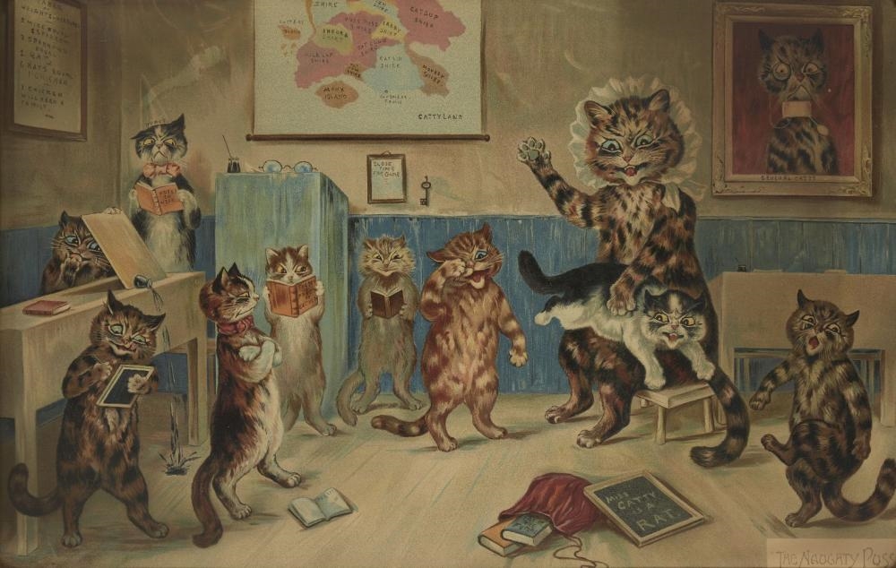 Louis Wain | 3 works; Mrs Tabitha's Cats Academy; The Cats' Half ...