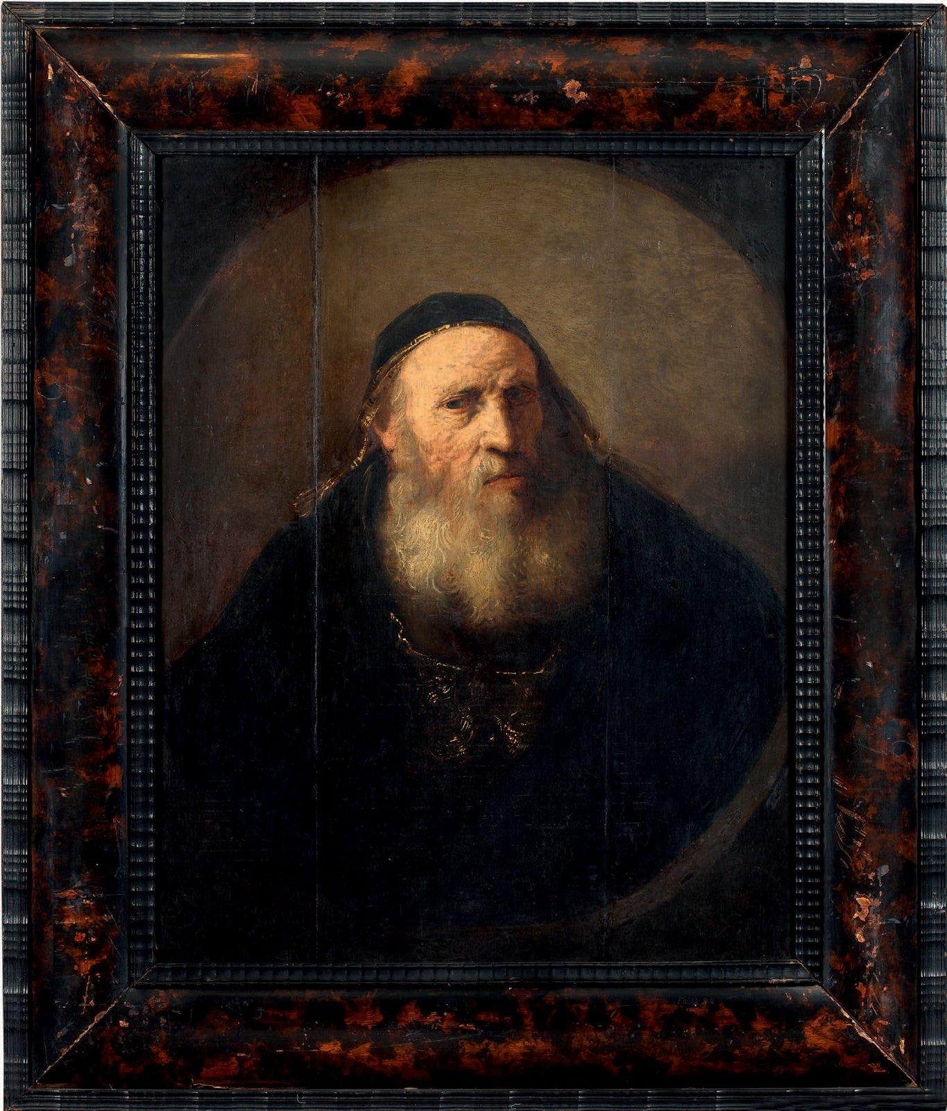 Rembrandt van Rijn | Portrait of a Rabbi | MutualArt