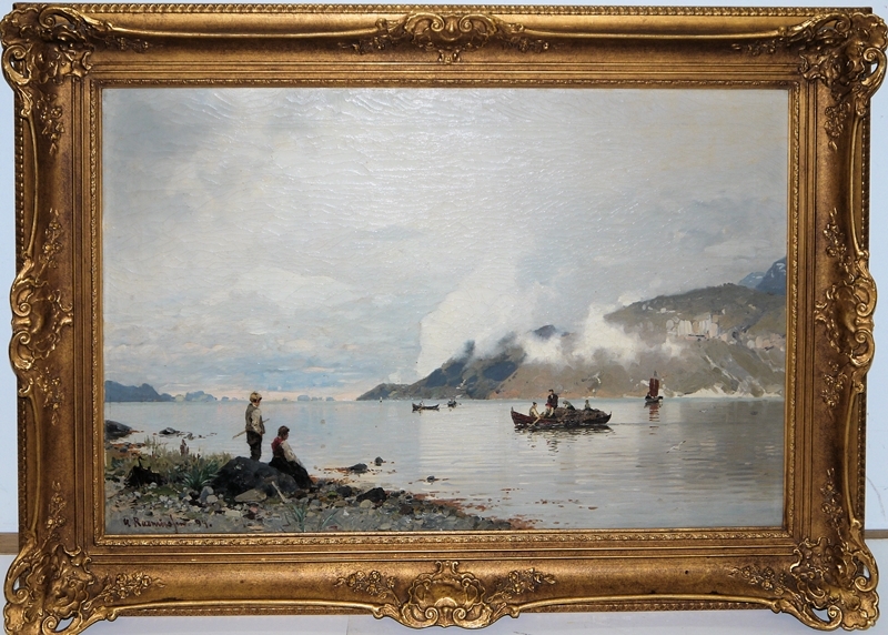 Georg Anton Rasmussen | Fjord landscape (1869) | MutualArt