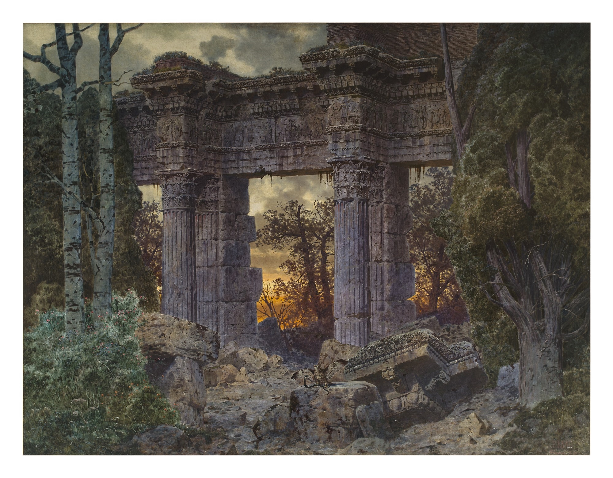 Ferdinand Knab | Sunset (1898) | MutualArt