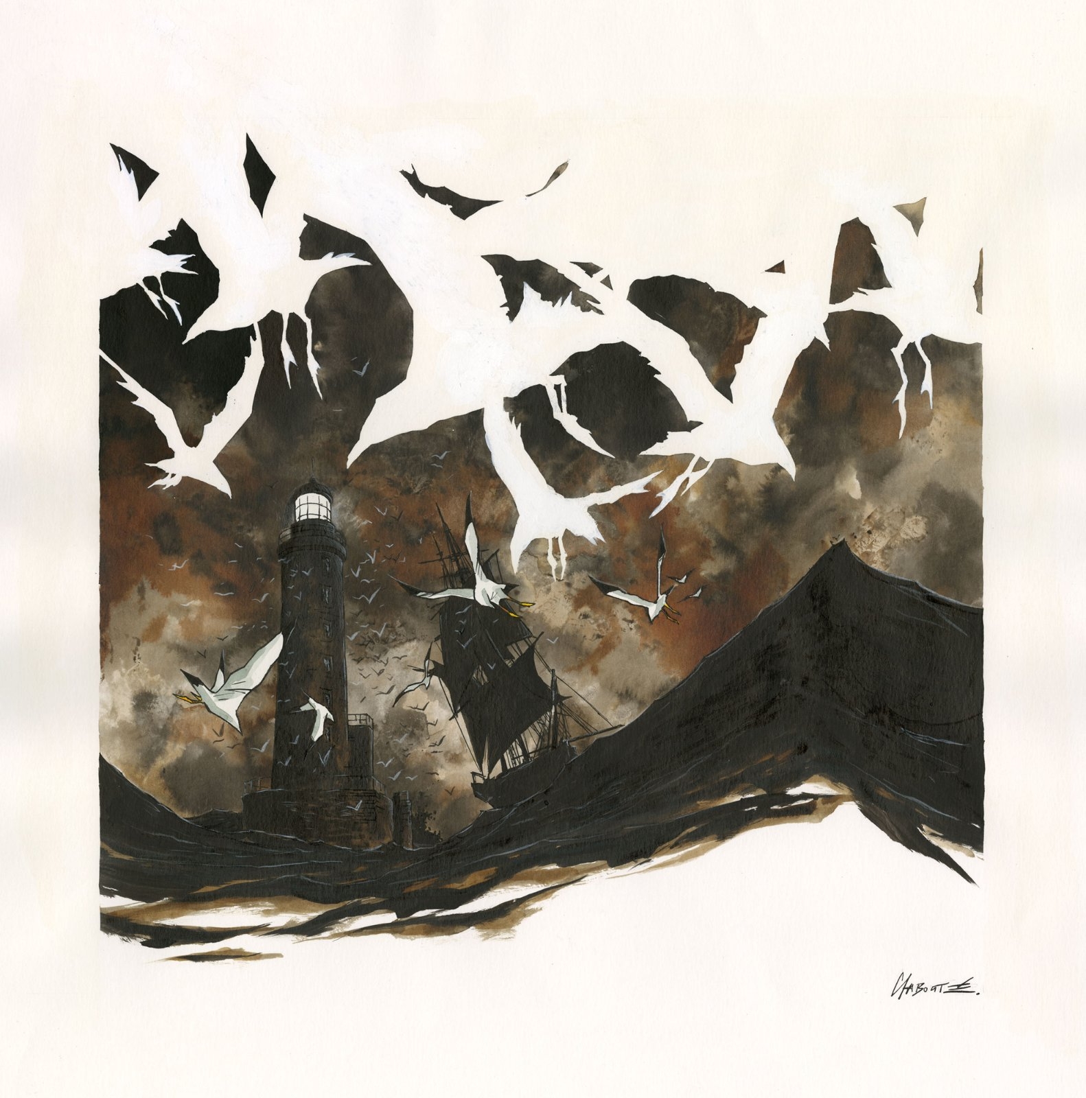 Christophe Chabouté | Le phare II | MutualArt