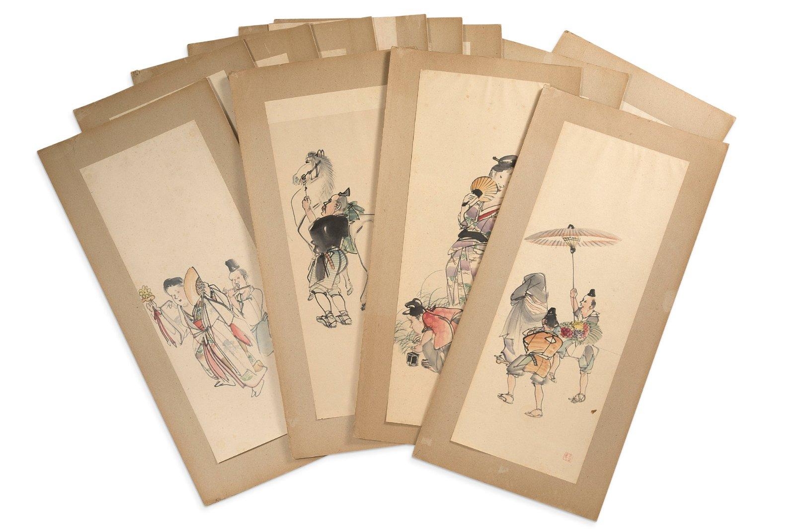 Yosa Buson | Twelve works: scenes of daily life treated in a slightly ...