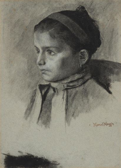 Marcel Mangin | Portrait d'enfant | MutualArt