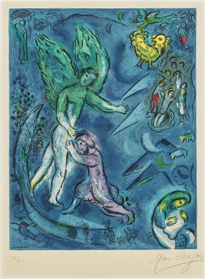 Marc Chagall | Der Kampf Jacobs mit dem Engel. (1967) | MutualArt