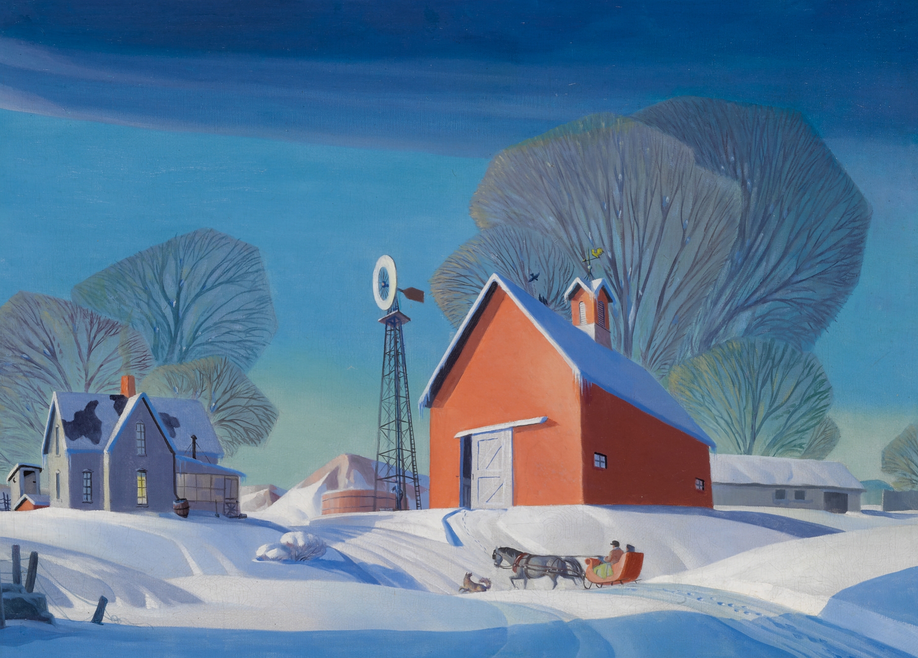 Dale Nichols | UNTITLED (WINTER ON THE FARM) (1961) | MutualArt