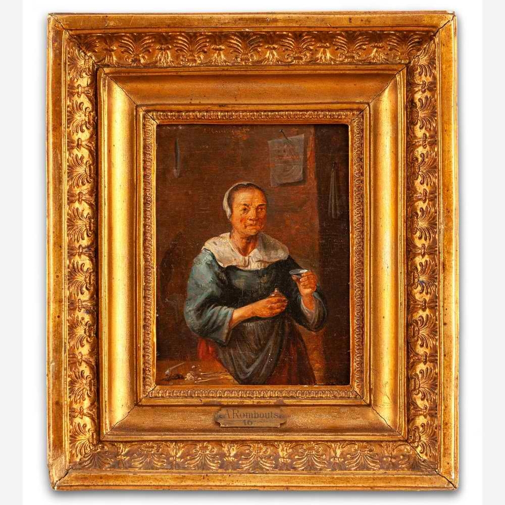 Adriaen Rombouts | Portrait einer flämischen Magd (1660s) | MutualArt