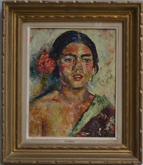 Dazza | PORTRAIT DE JEUNE TAHITIENNE | MutualArt