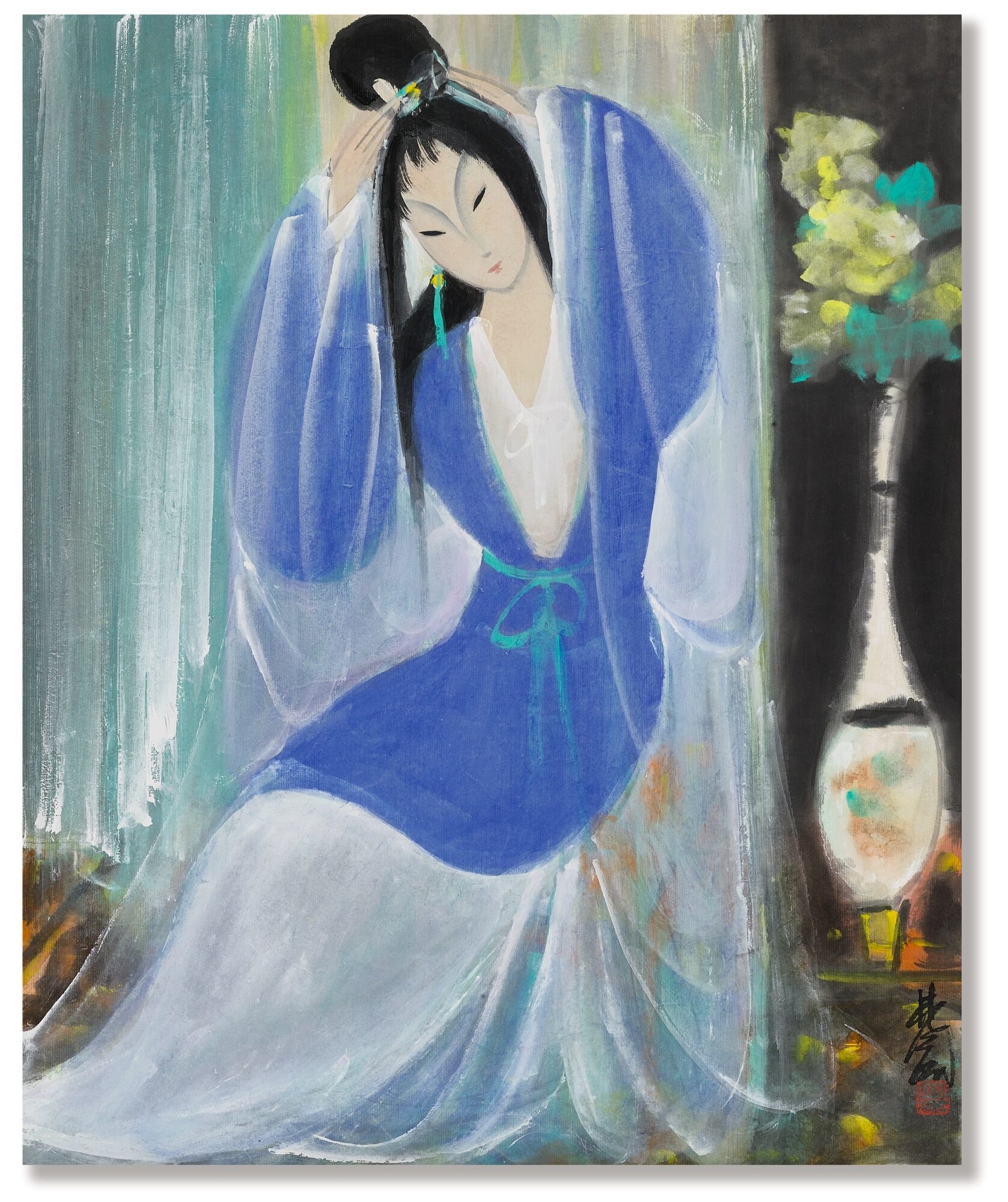 Lin Fengmian | MORNING ROUTINE (1970s) | MutualArt