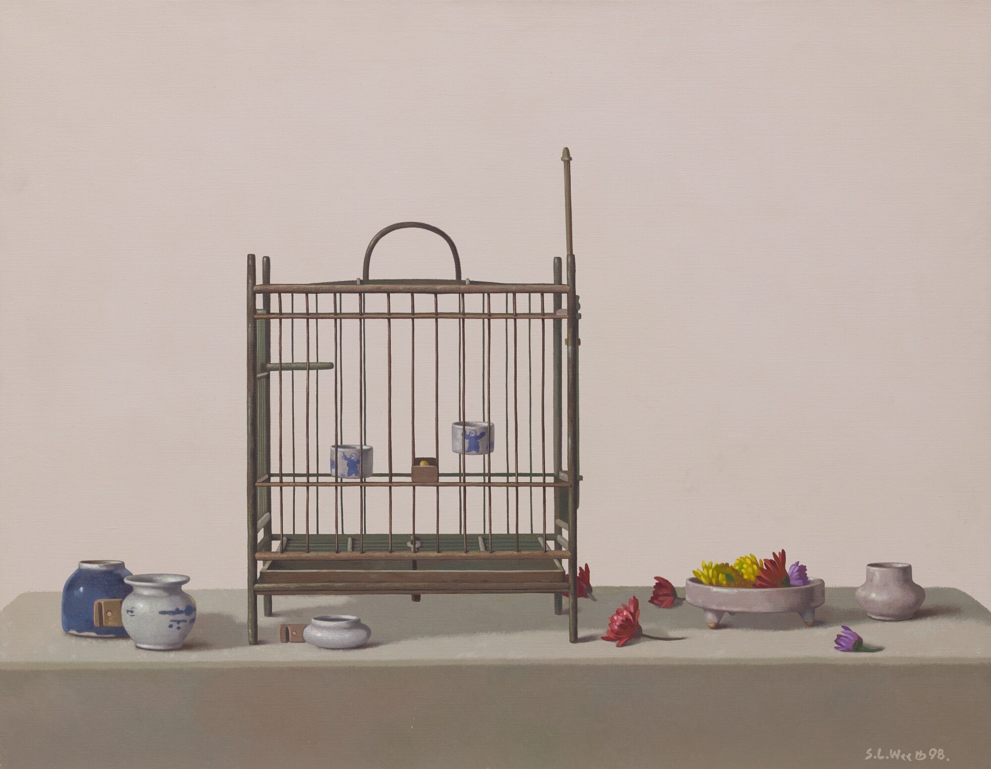 Wee Shoo Leong | STILL LIFE WITH BIRD CAGE | MutualArt