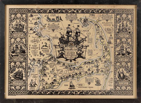 Coulton Waugh | Pictoral map of Cape Cod, Massachusetts. (1930) | MutualArt