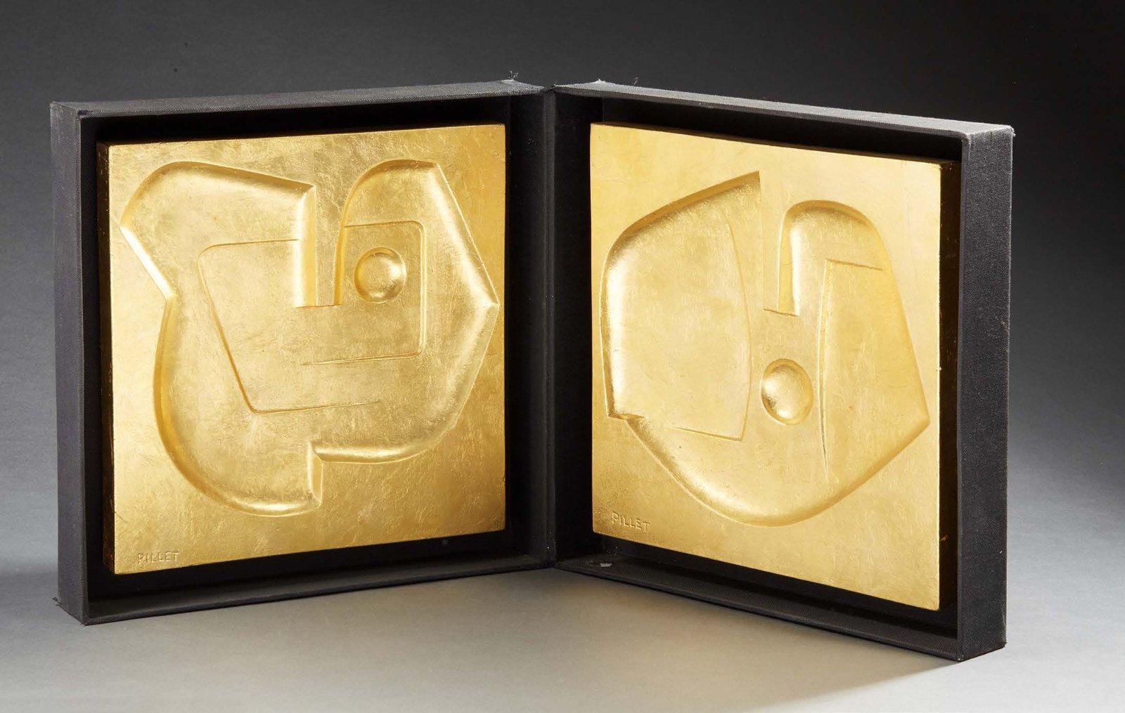 Edgard Pillet | Diptych in gold leaf | MutualArt