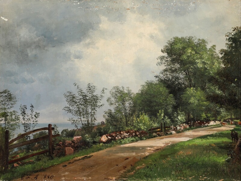 Carl Frederik Aagaard | A Landscape with a View Over a Mountain Lake at ...