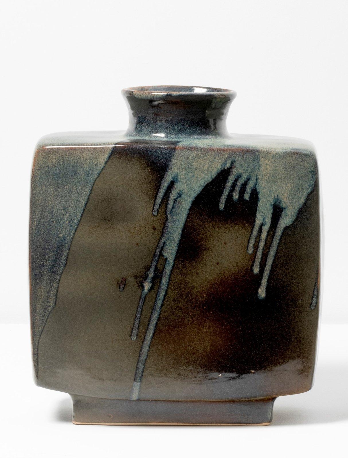 Pierre Culot | Large glazed stoneware cruciform vase (2007) | MutualArt