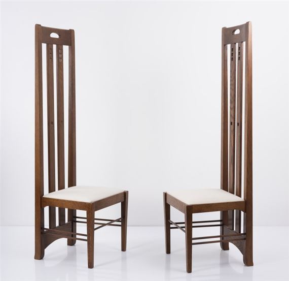 Charles Rennie Mackintosh | Four works: Set of four 'Ingram' chairs ...