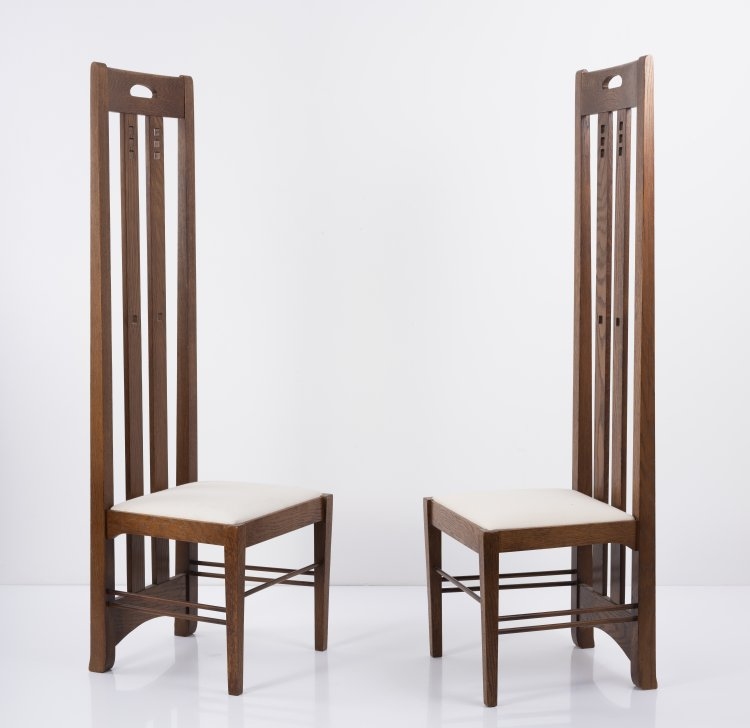 Charles Rennie Mackintosh | Four works: Set of four 'Ingram' chairs ...