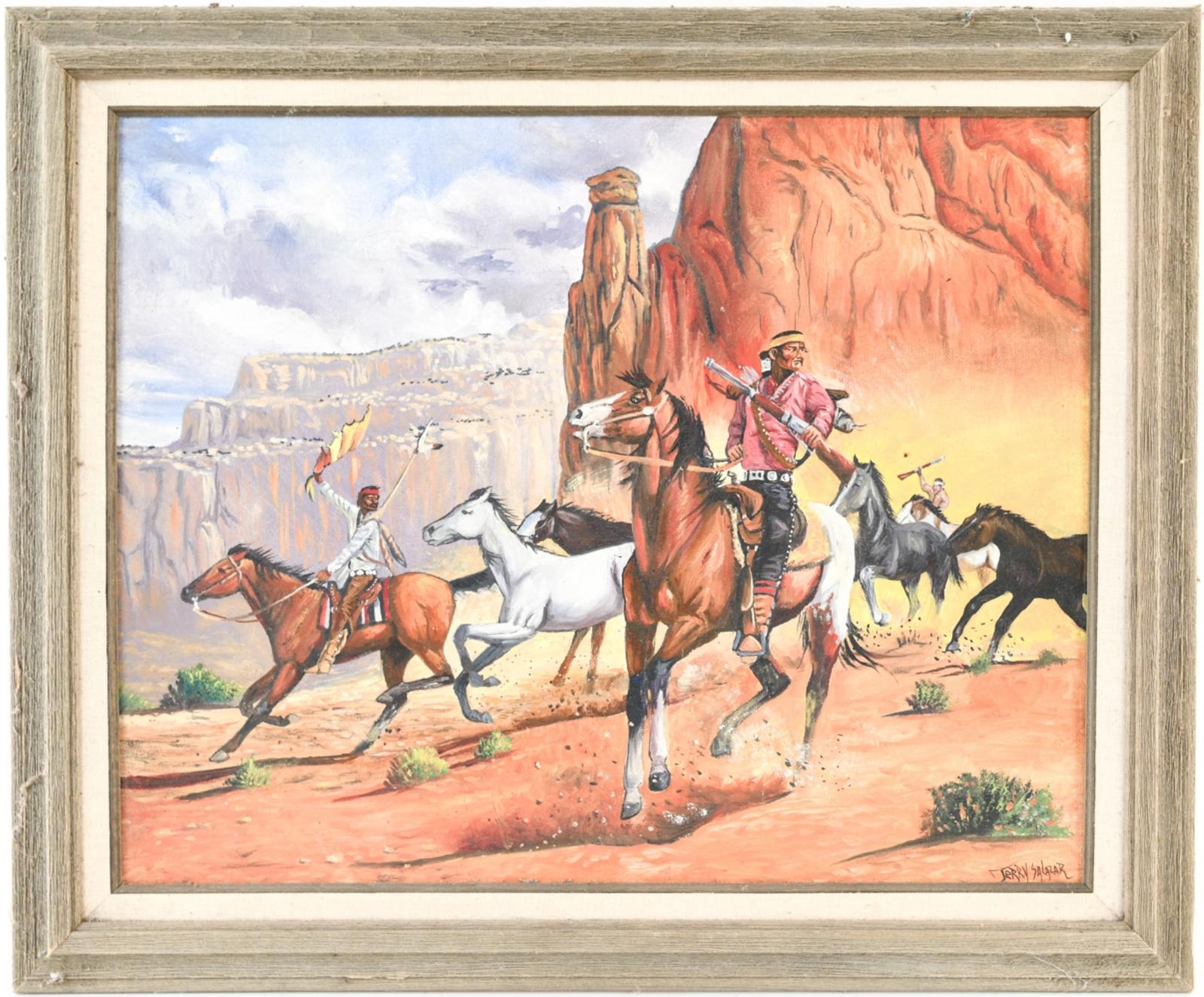 Jerry Salazar | NATIVE AMERICANS HORSEBACK | MutualArt