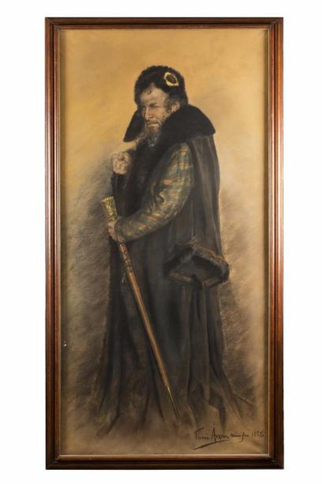 Toni Aron | Homme à la canne (1886) | MutualArt