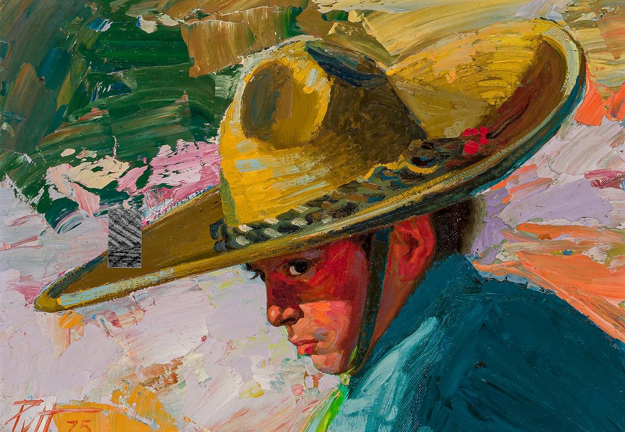Donald Putman | Boy with a Sombrero (1975) | MutualArt