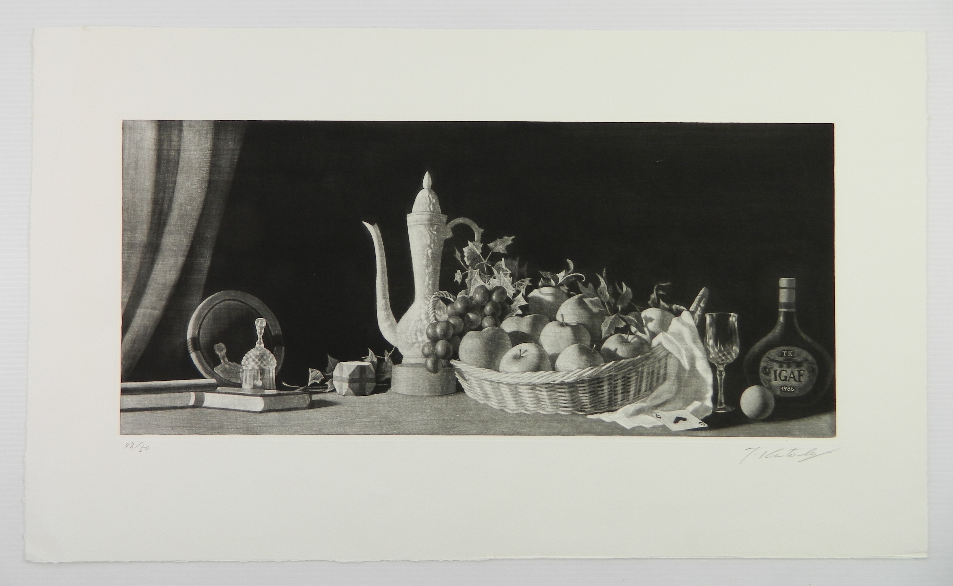 Takeshi Katori | Still-Life- with hand-coloring, Fruit and Pitcher ...