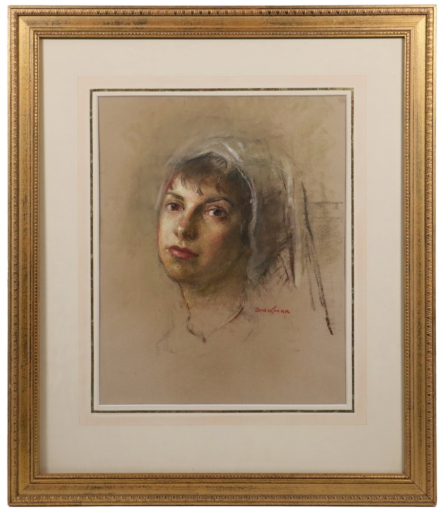 Robert Brackman | Portrait of a Young Woman in a Confirmation Veil ...