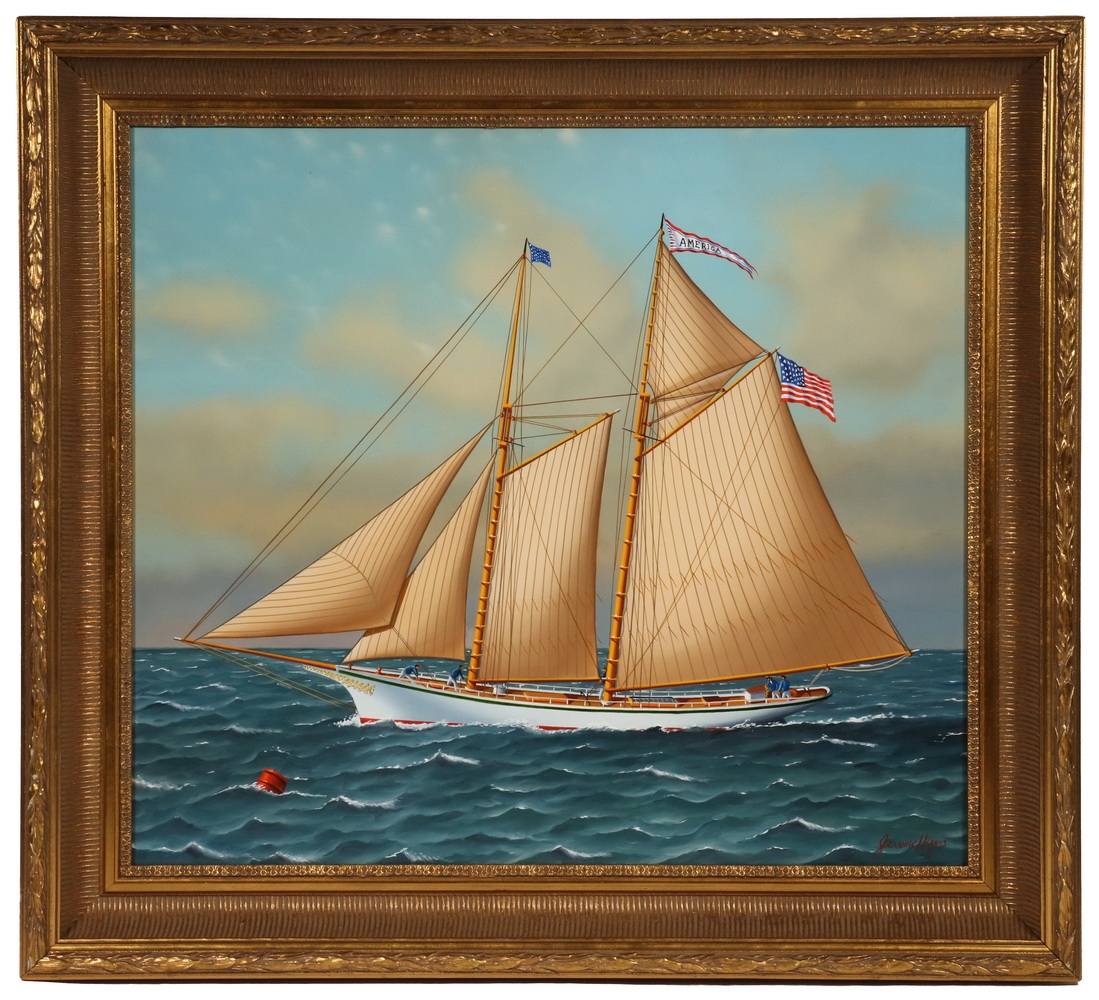 Jerome Howes | Portrait of Schooner America | MutualArt