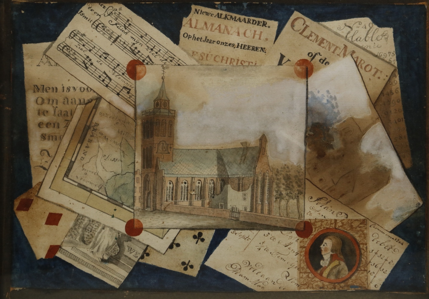 German School, 19th Century | Display of Ephemera, including two images ...