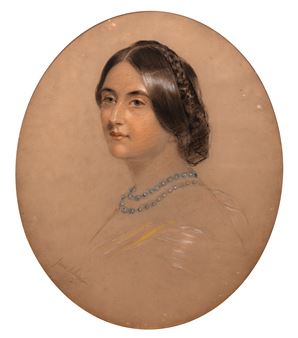 James Rannie Swinton | Head and shoulders portrait of a young lady ...