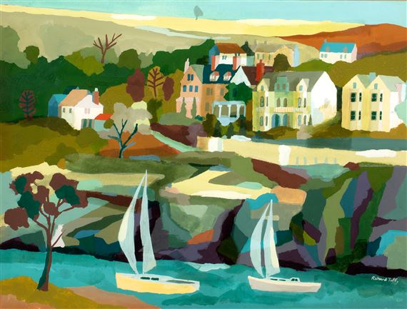 Richard Tuff | Two Boats Leaving Fowey | MutualArt