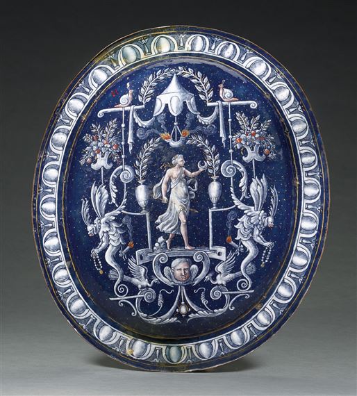 Pierre Reymond | OVAL DISH WITH THE MANNA FROM HEAVEN | MutualArt