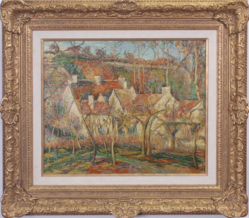Camille Pissarro | RED ROOFS, A CORNER OF A VILLAGE, WINTER EFFECT ...