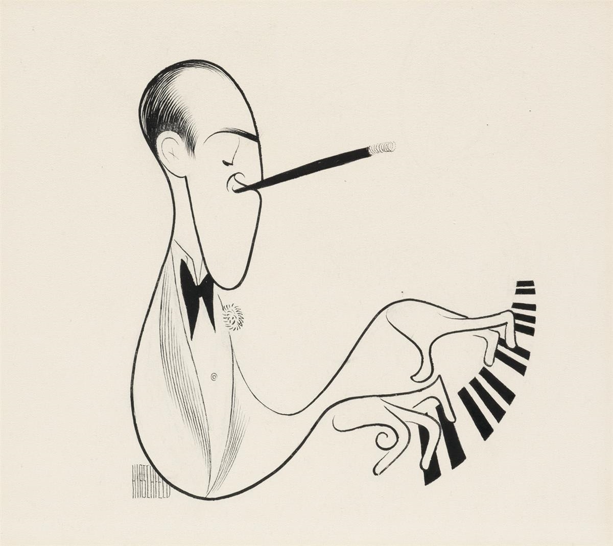 Al Hirschfeld | George Gershwin. (1973) | MutualArt