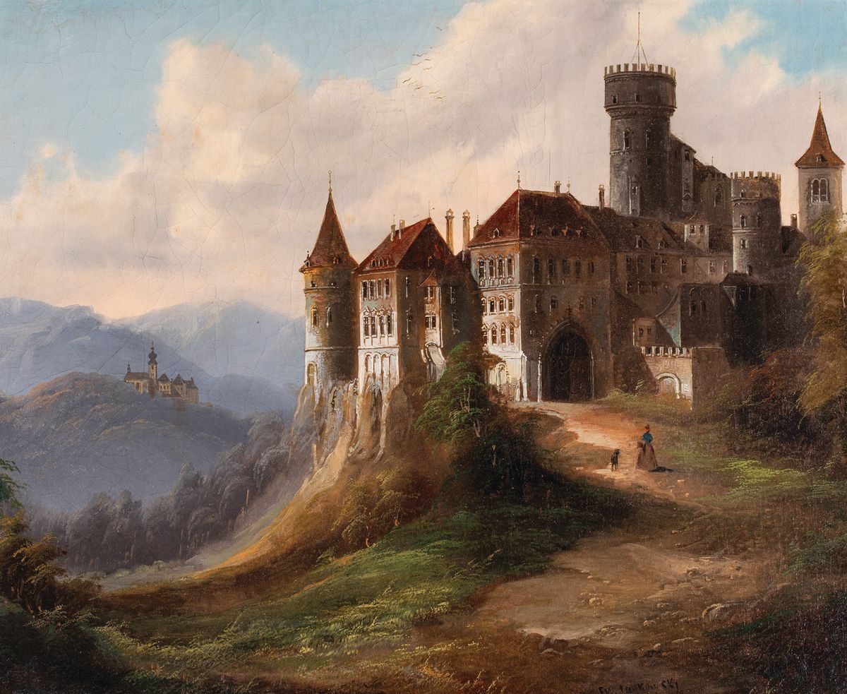Johann Wilhelm Jankowski | Landscape With Castle | MutualArt