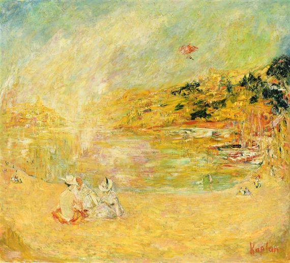 Mark Kaplan | Conversation on the beach | MutualArt