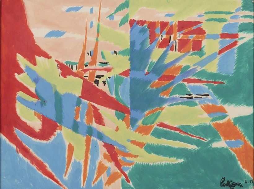 Georges Collignon | Abstract composition (1952) | MutualArt