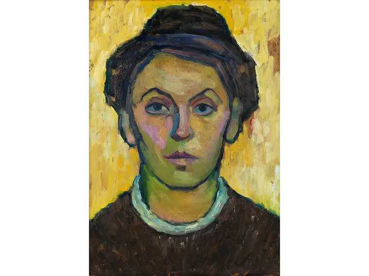 Gabriele Münter | PORTRAIT OF A GIRL (Circa 1910) | MutualArt
